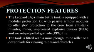 Leopard 2 a7+ main battle tank, germany | PPTX