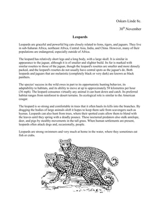 Leopards | DOCX