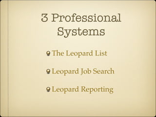 Leopard Solutions Overview