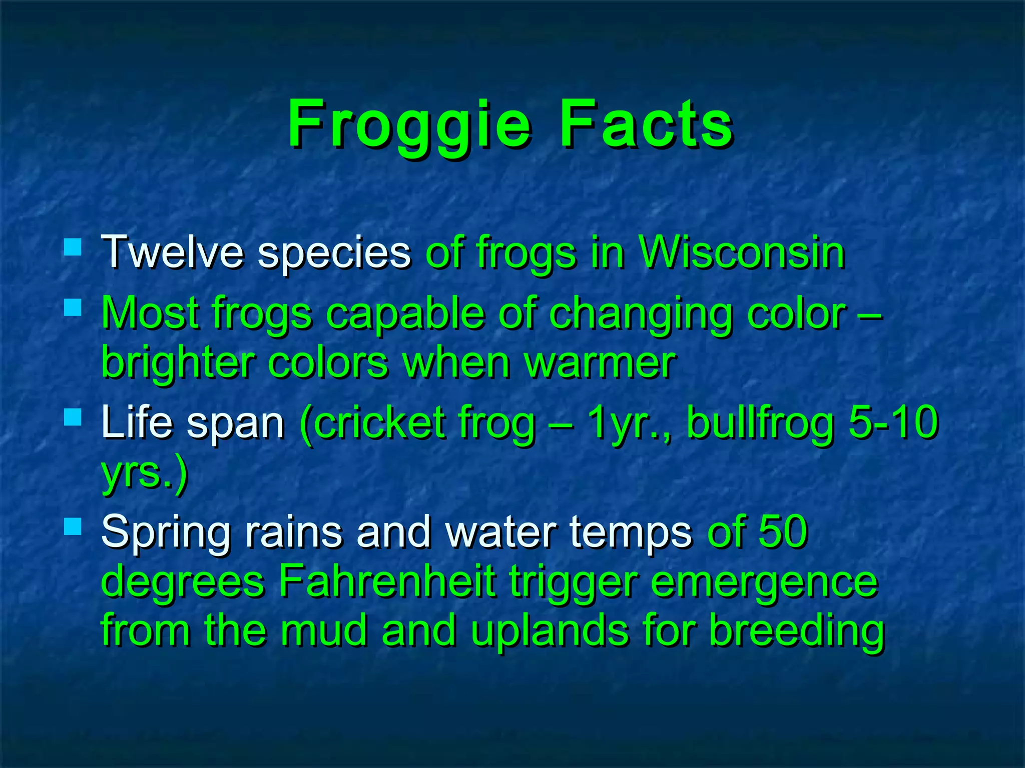 Leopold frogs wi | PPT