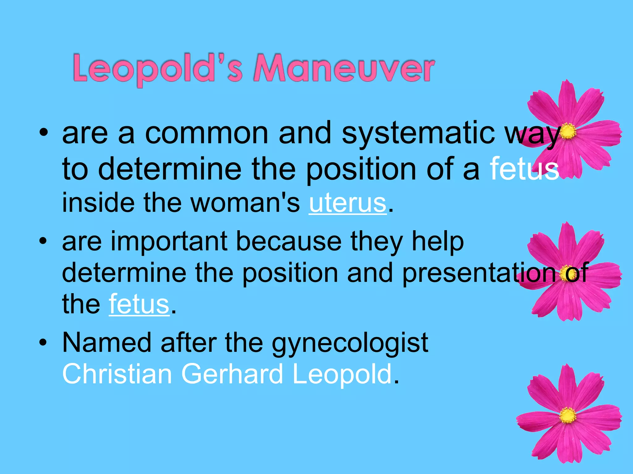 Leopolds’ maneuver | PPT