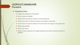 LEOPOLD'S MANEUVER.pptx | Pregnancy | Reproductive Health