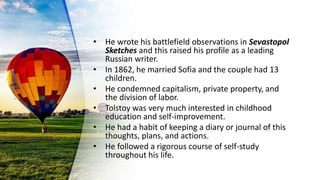 Leo tolstoy russian literature | PPTX