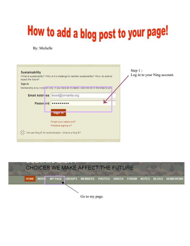 How to...Ning..Blog Post | PDF