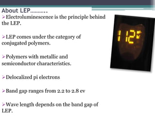 light emitting polymers | PPT