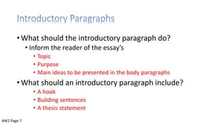 Introductory Paragraphs and Thesis Statements | PPT