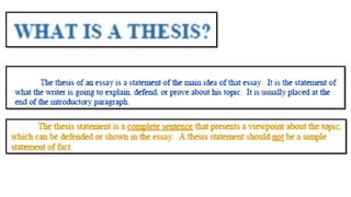 Introductory Paragraphs and Thesis Statements | PPT