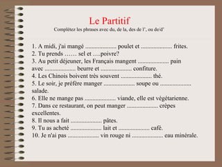 Le partitif | PPT