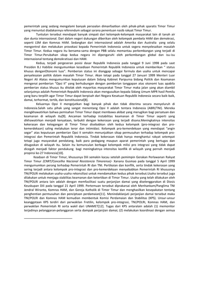 Lepasnya Timor Leste Dari NKRI | DOCX