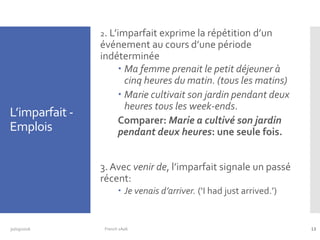 Le passé composé et l_imparfait Lesson | PDF