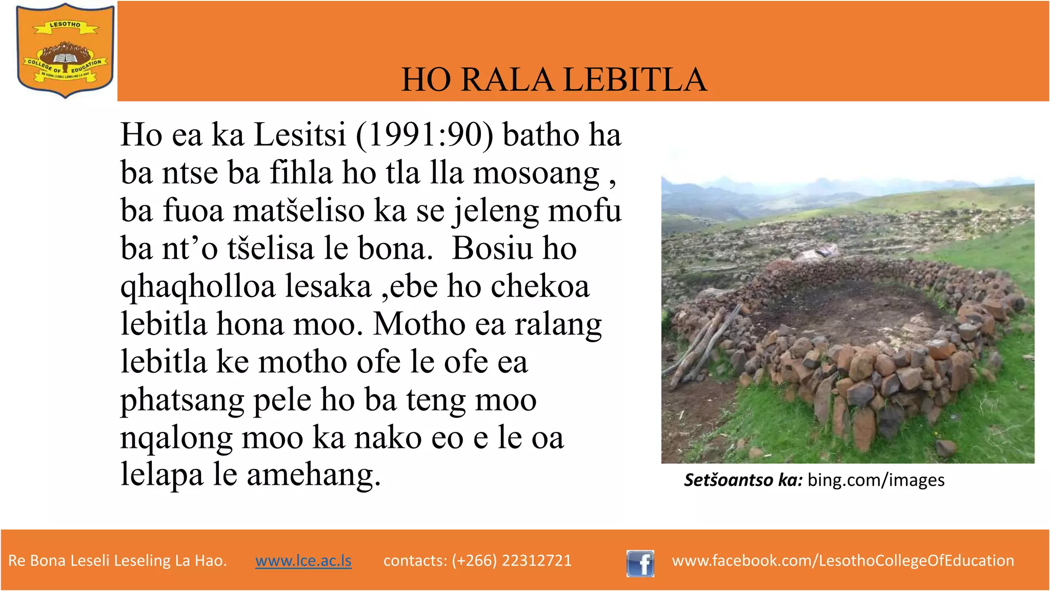 Lepato la sesotho khale | PPTX