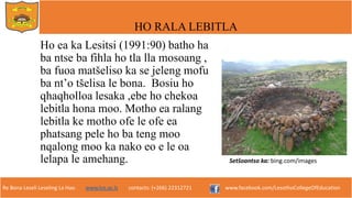 Lepato la sesotho khale | PPTX