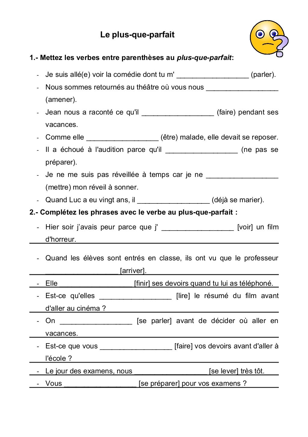 Exercice plus que parfait pdf - cardioetp