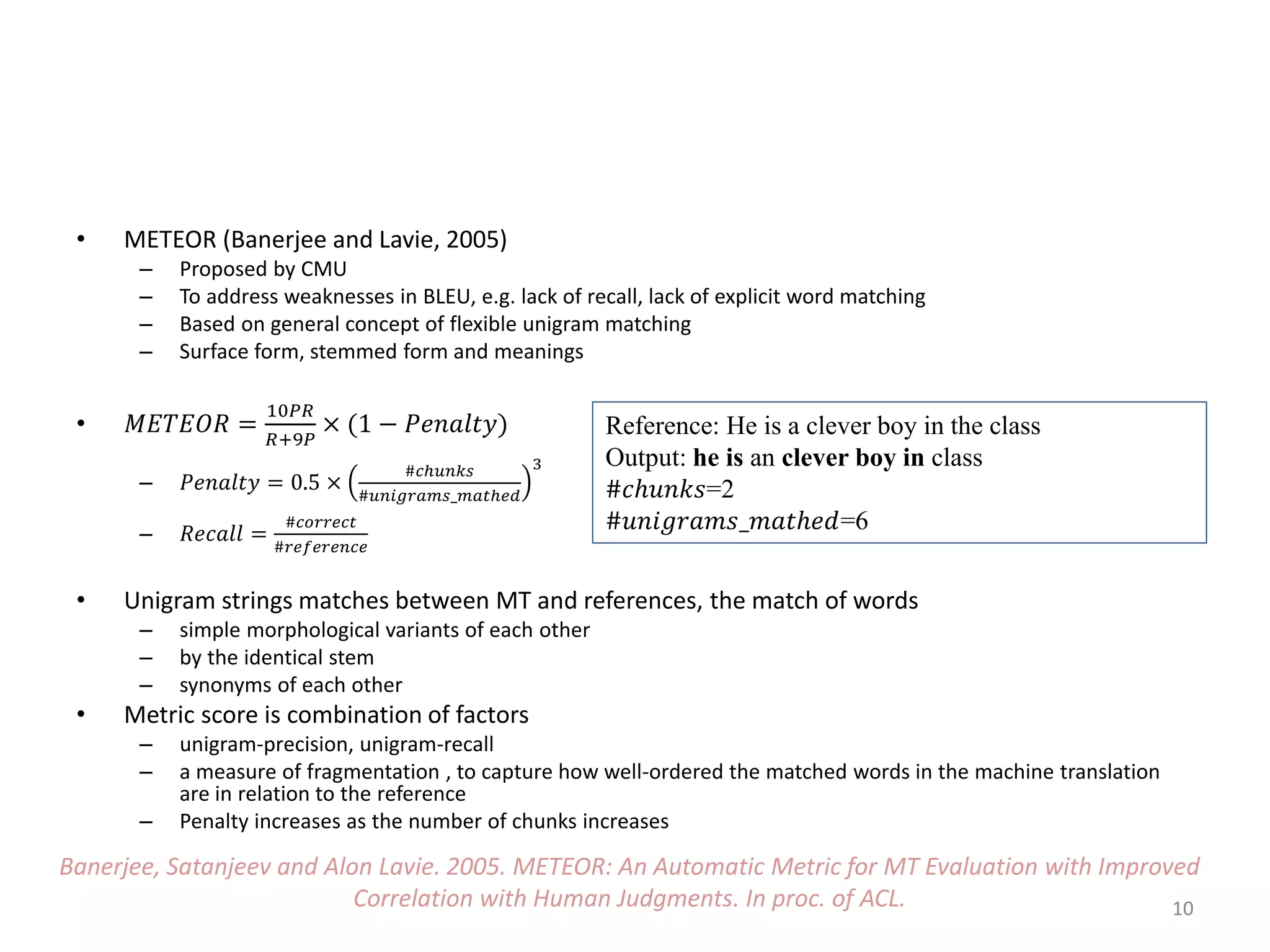 LEPOR: an augmented machine translation evaluation metric - Thesis PPT ...