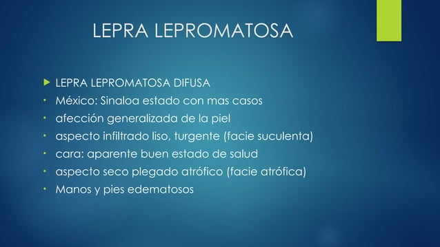 La lepra, también conocida como enfermedad de Hansen, es una enfermedad ...