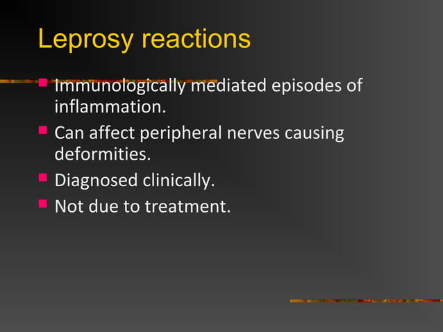 Leprosy | PPT | Infectious Diseases | Diseases and Conditions