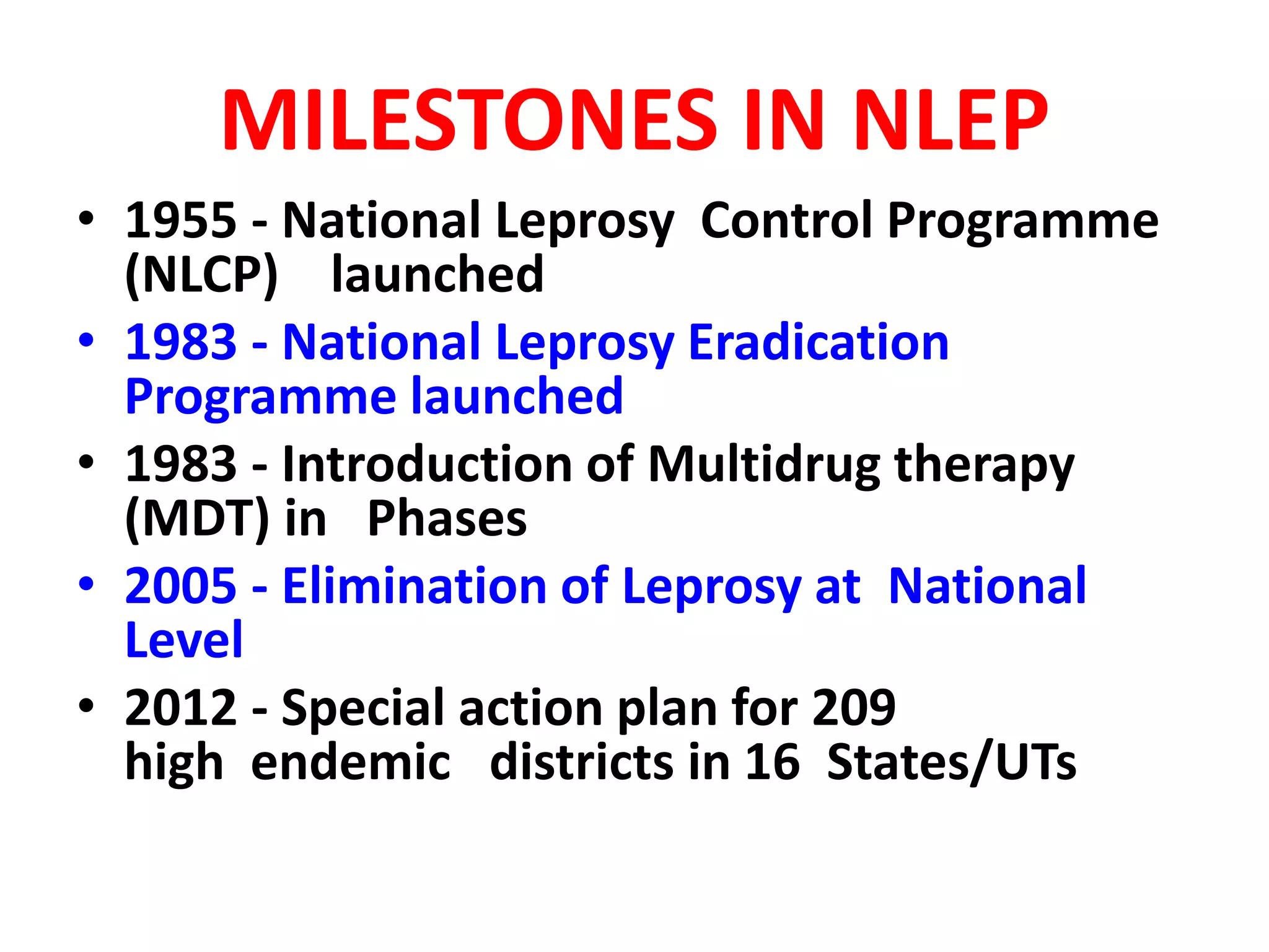 LEPROSY ERADICATION PROGRAMME-INDIA | PPTX
