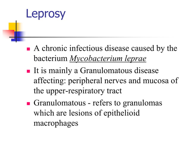 Leprosy and its cause and effect.Also nursing interventions and sign ...