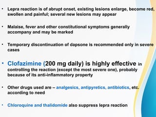 LEPROSY ppt for mbbs bds class chemotherapy | PPT