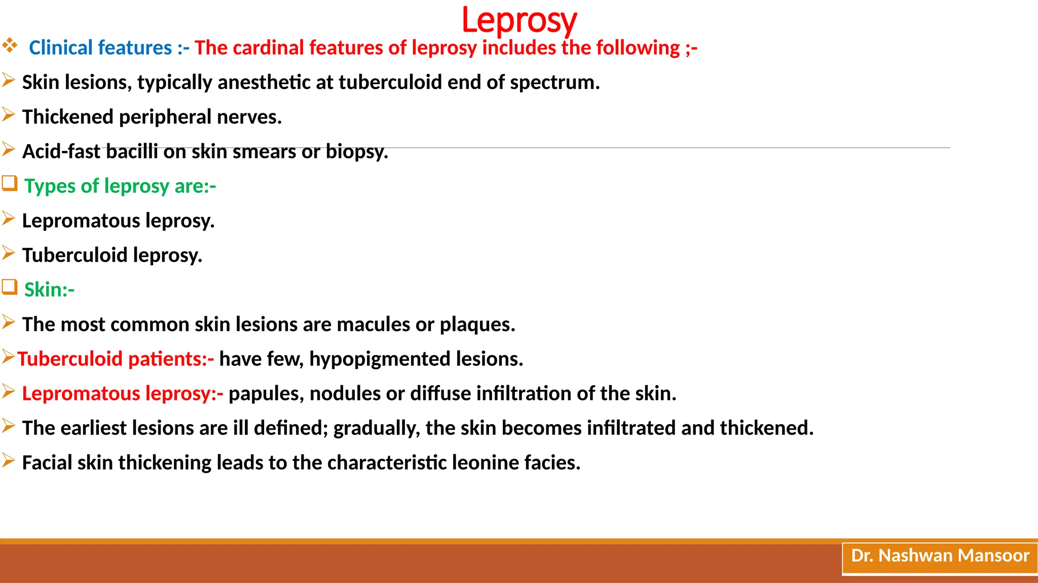 Leprosy infection ( internal medicine) .pptx