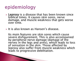 Leprosy by clare | PPTX