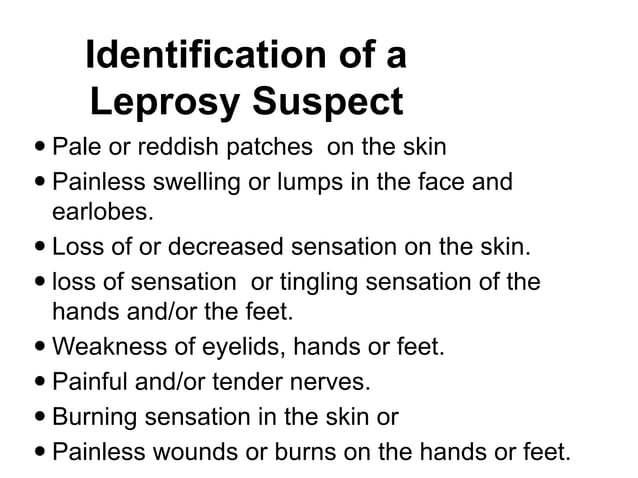leprosy Case detection and diagnosis.pptx | Infectious Diseases ...