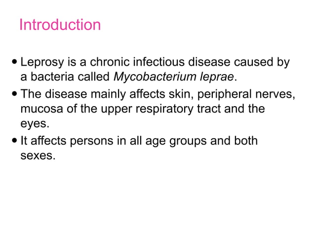 leprosy Case detection and diagnosis.pptx | Infectious Diseases ...