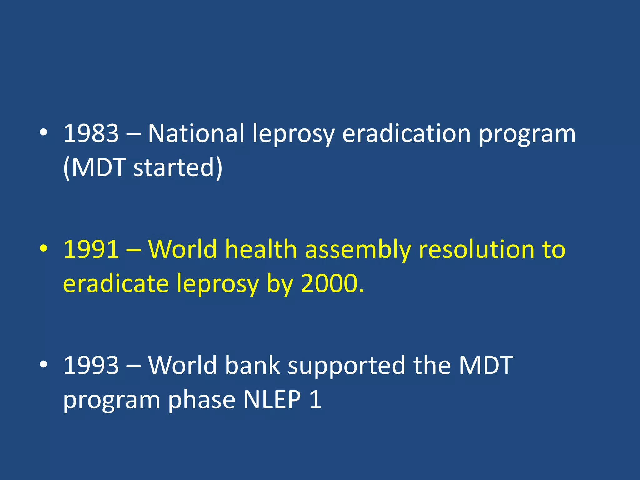 Leprosy control programmes and their current status | PPTX