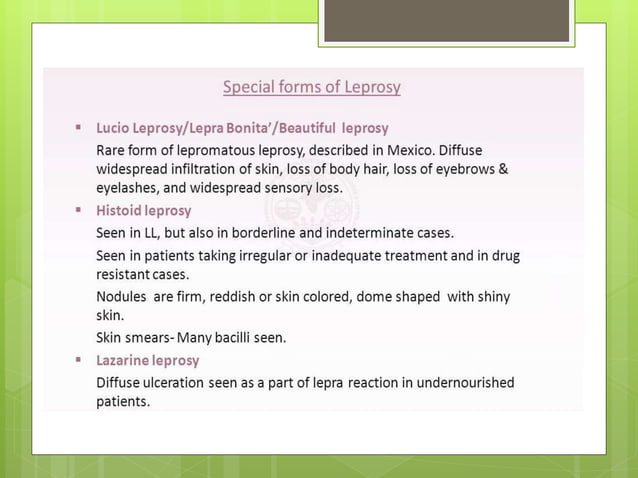 Leprosy - case definition and examination | PPTX
