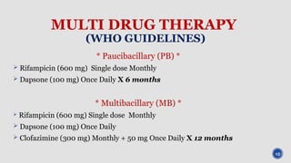 Pharmacotherapy & General Overview of Leprosy | PPTX