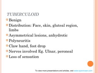 Leprosy - Part 1 - a presentation at www.eyenirvaan.com