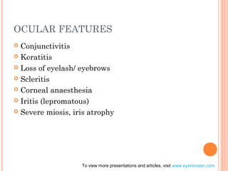 Leprosy - Part 1 - a presentation at www.eyenirvaan.com