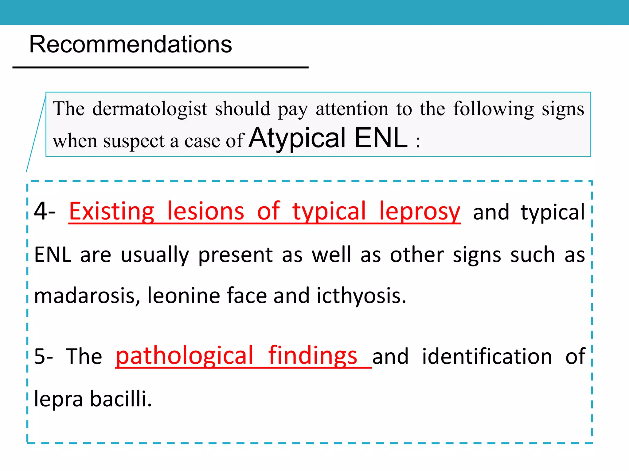 Atypical presentations of erythema nodosum leprosum: a case report and ...