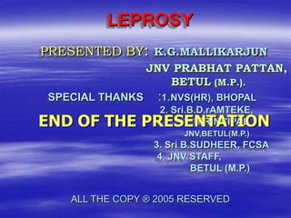 Leprosy presentation1 | PPSX