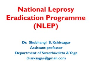 National Leprosy Eradication programme.pdf | Infectious Diseases ...