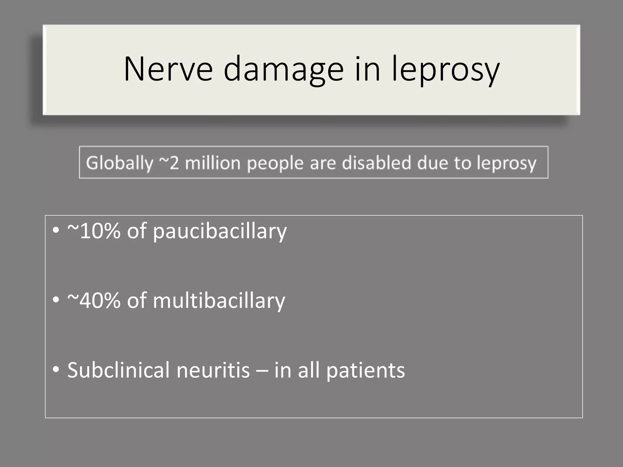 Management of leprosy neuropathy | PPTX