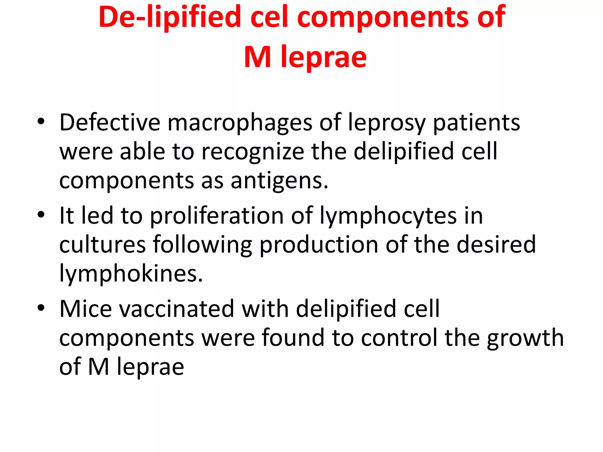 Vaccines in leprosy (HANSENS DISEASE) | PPTX