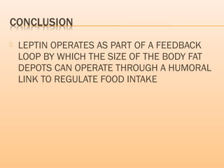 Leptin and obesity cycle | PPT | Endocrine and Metabolic Diseases ...