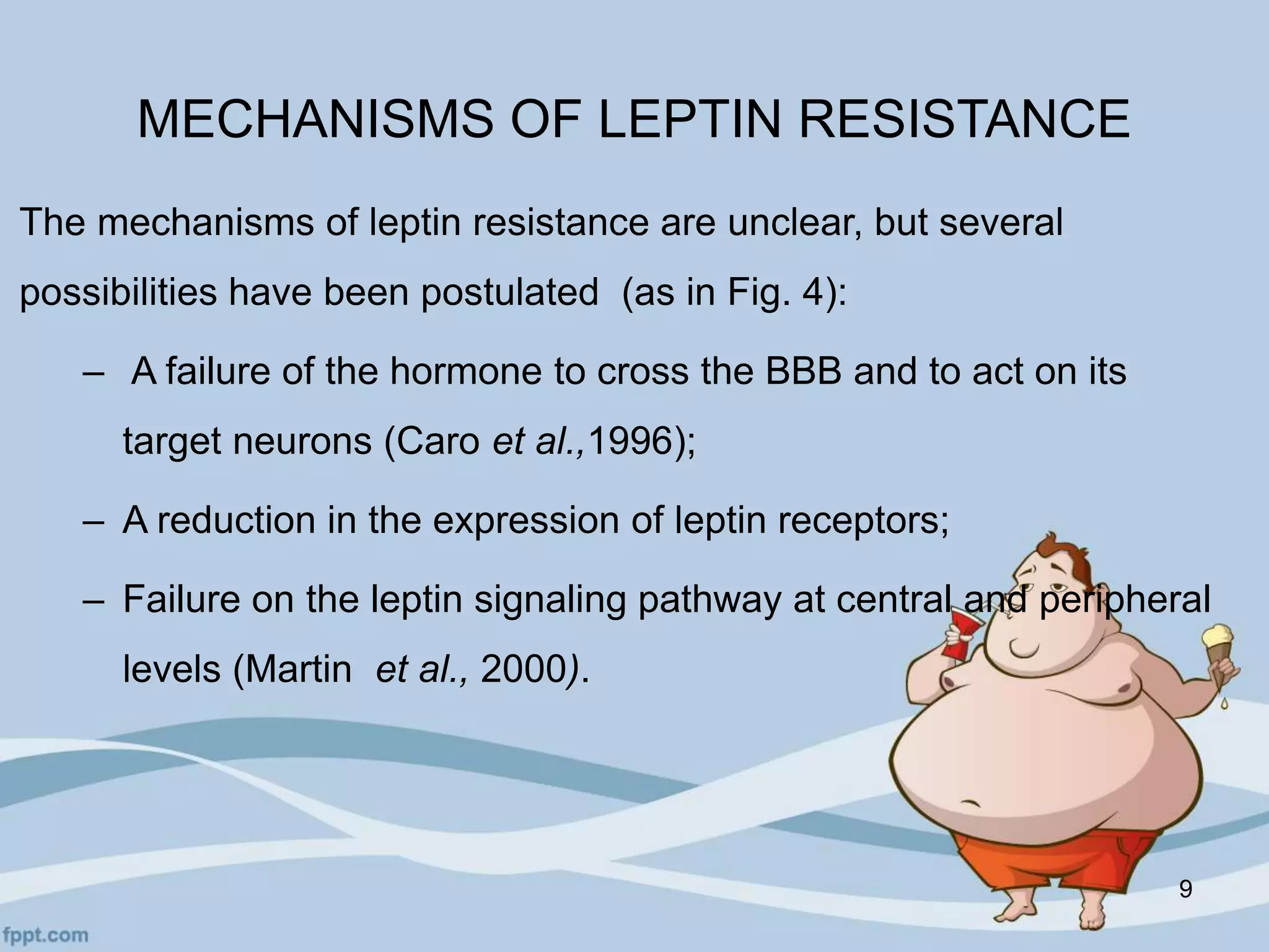 Leptin resistance in obesity | PPTX