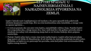 Leptiri prezentacija | PPTX