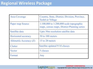 Lepton Maps offerings | PPTX | Geography | Science