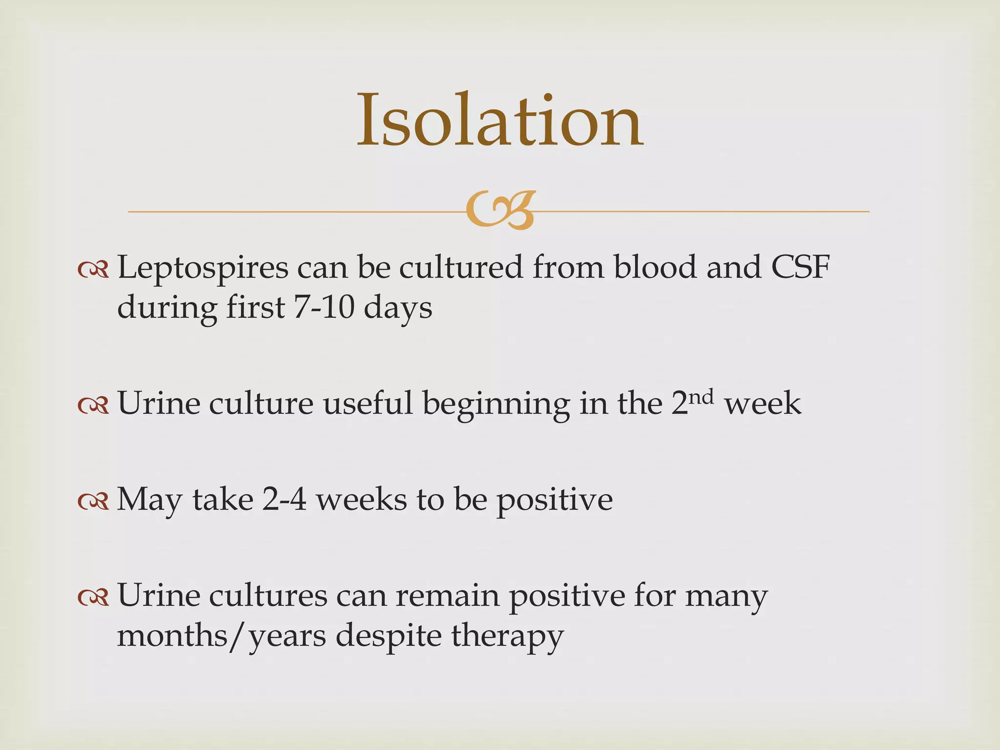 Leptospirosis : An Overview | PPTX