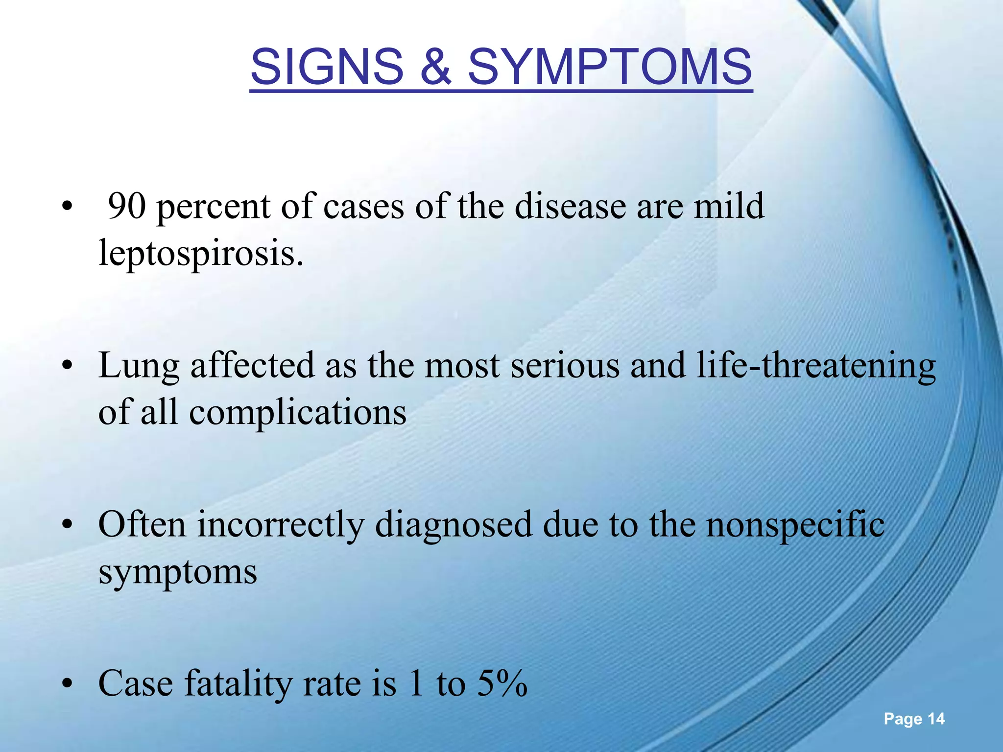 Leptospirosis | PPTX