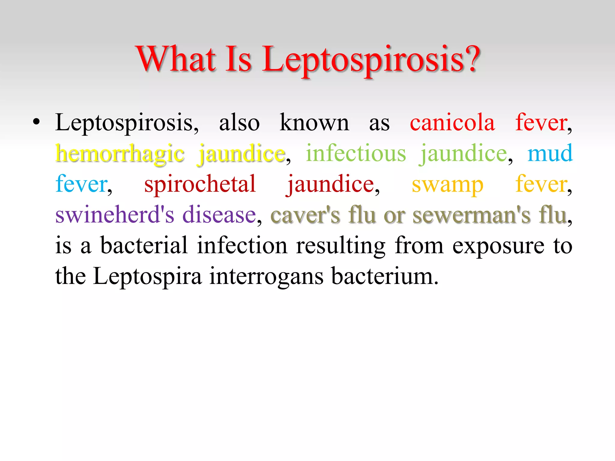 Leptospirosis | PDF