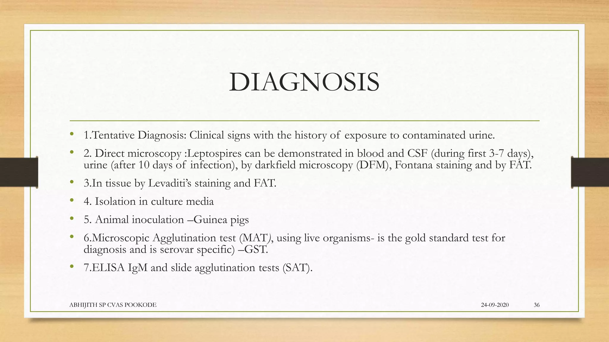 Leptospirosis | PPTX