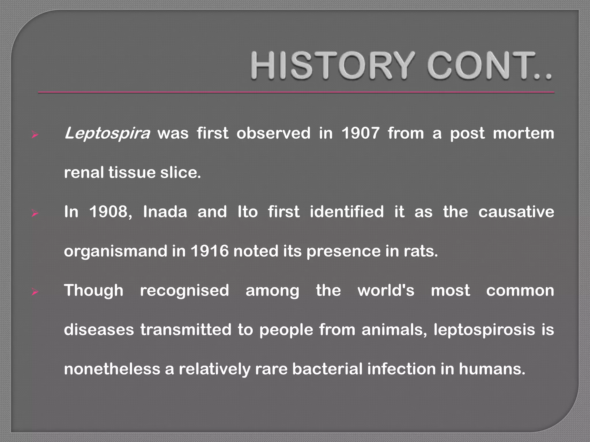 Leptospirosis | PPTX
