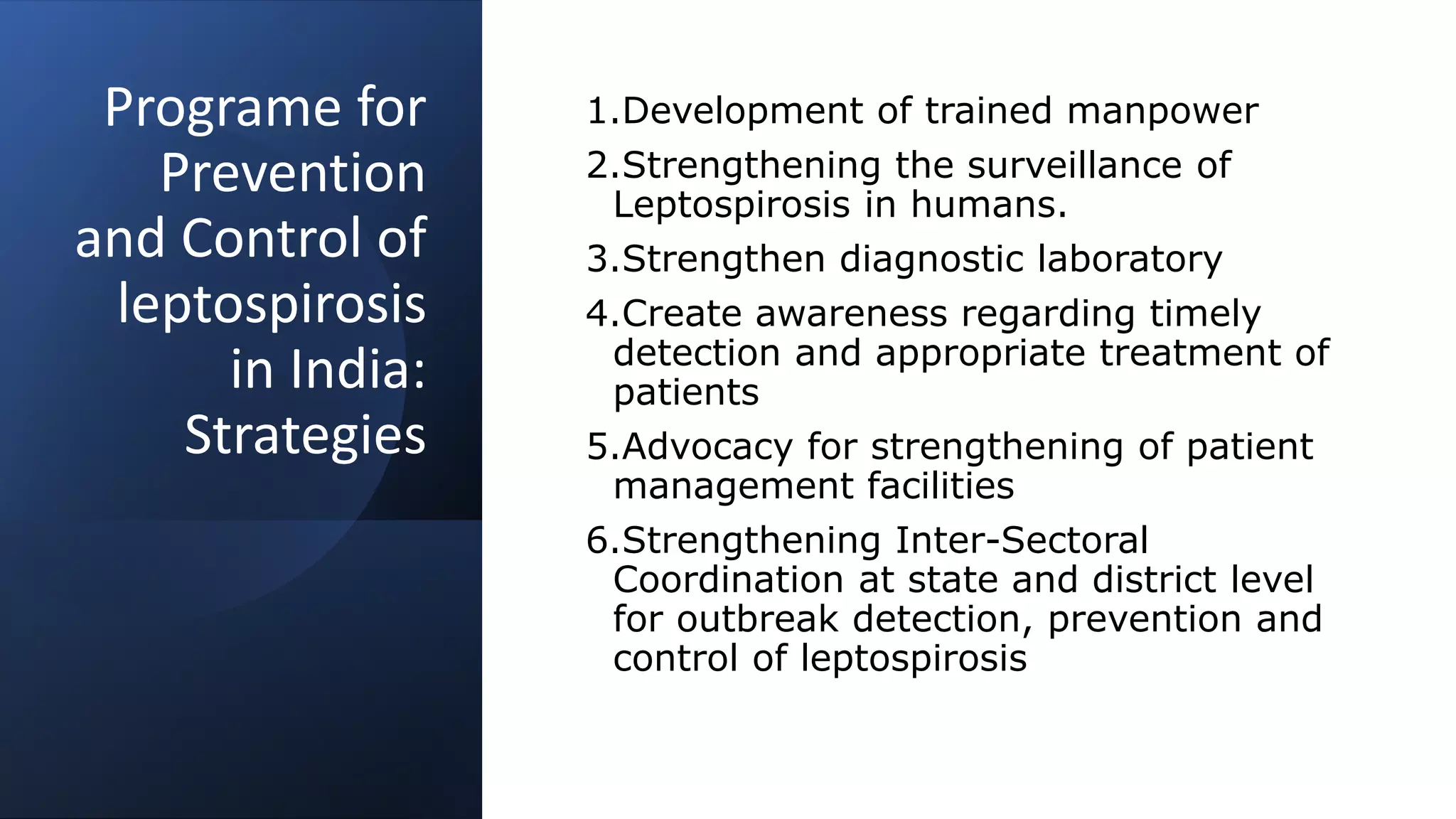 Leptospirosis prevention , Control | PDF