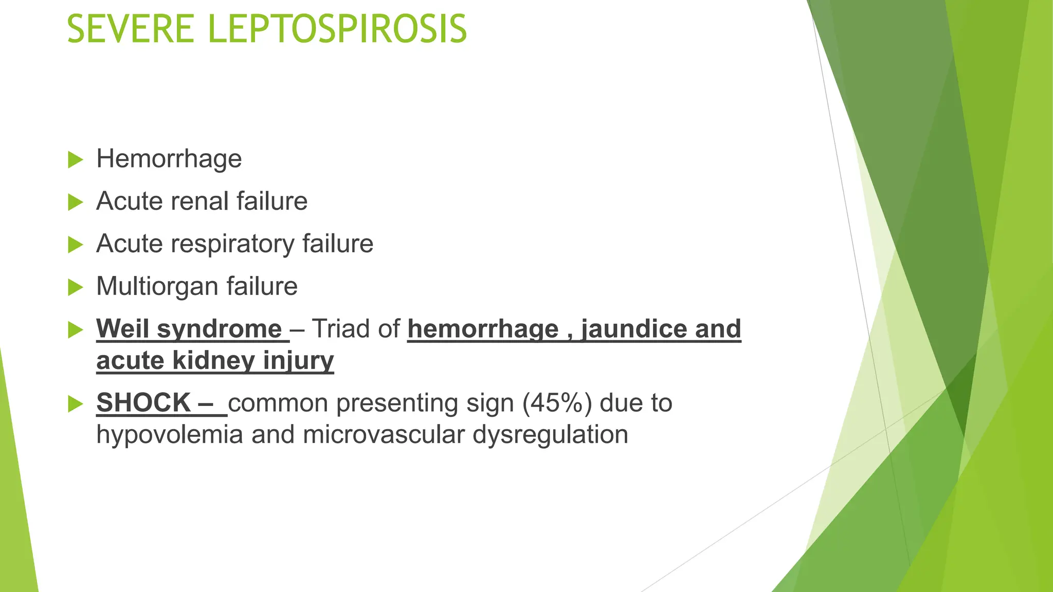 LEPTOSPIROSIS INFECTION IN CLINICAL ASPECT | PPTX