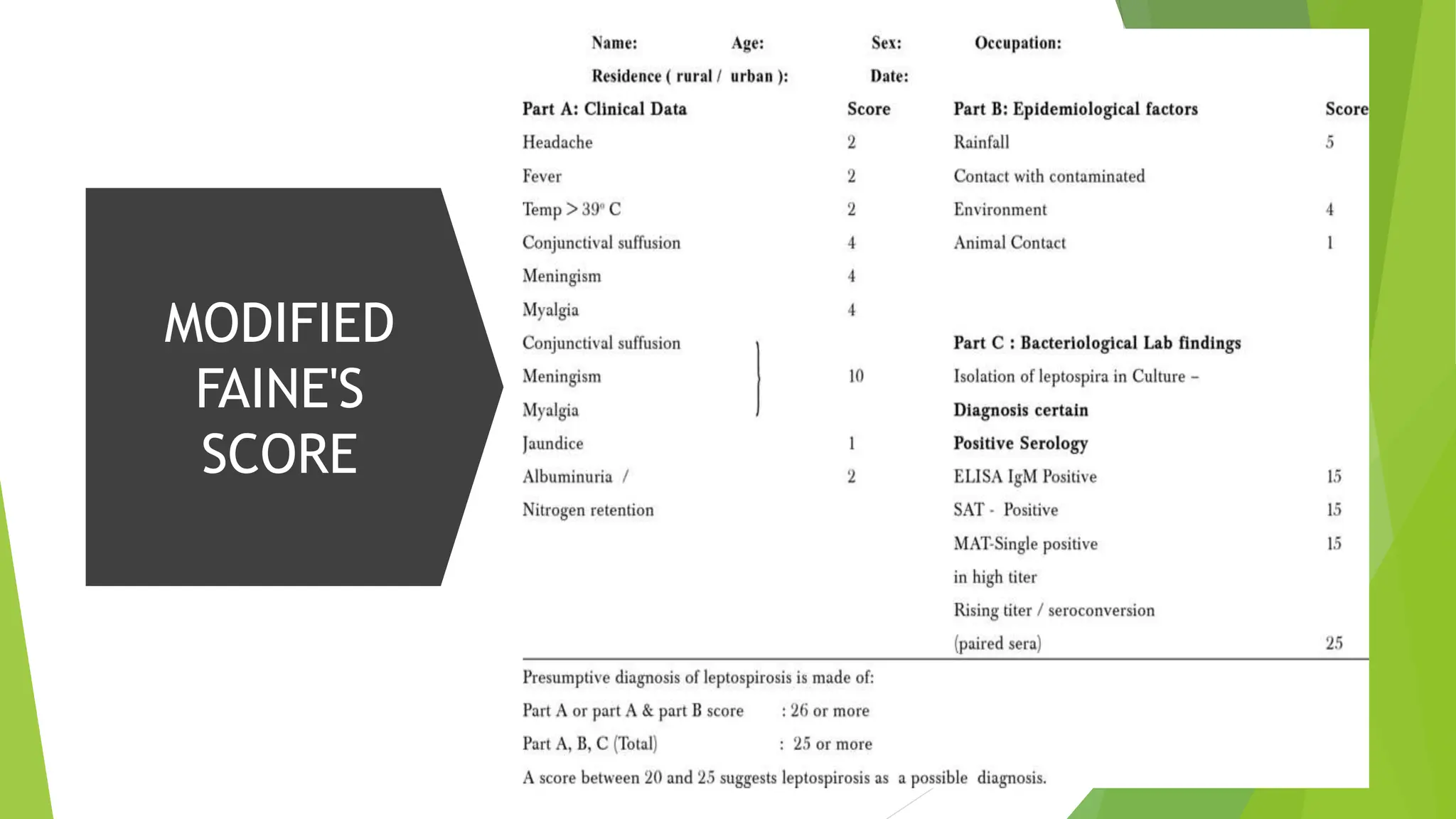 LEPTOSPIROSIS INFECTION IN CLINICAL ASPECT | PPTX