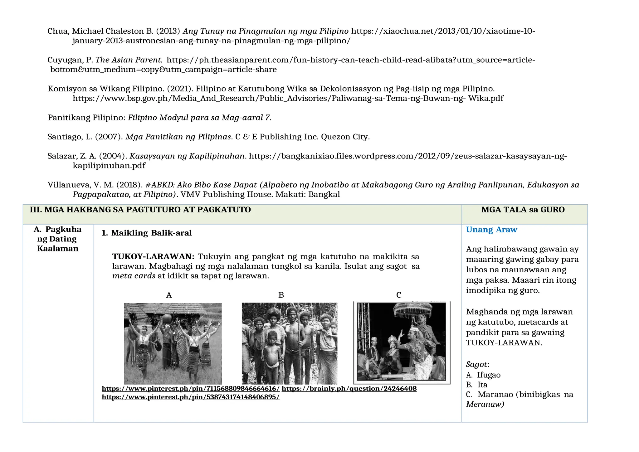 Matatag Curriculum Grade 7 Filipino 2024 | DOCX